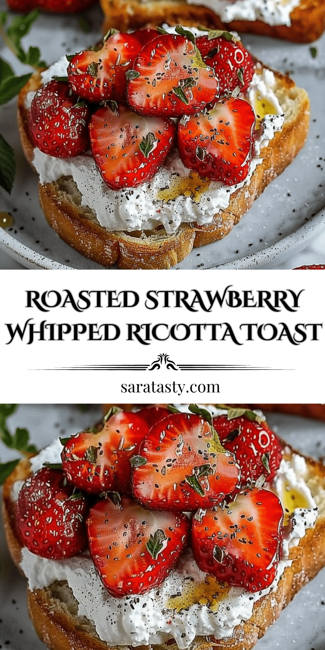 Home » Recipes » Breakfasts » Roasted Strawberry Whipped Ricotta Toast