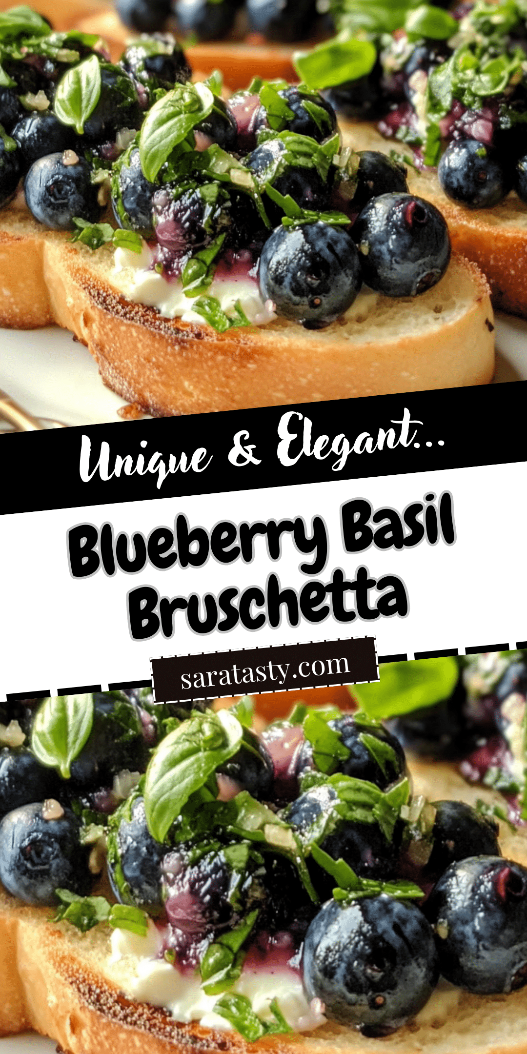 Home » Recipes » Appetizers » Blueberry Basil Bruschetta