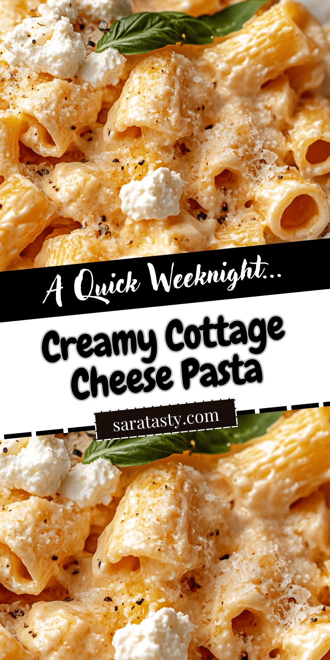 Home » Recipes » Dinners » Creamy Cottage Cheese Pasta