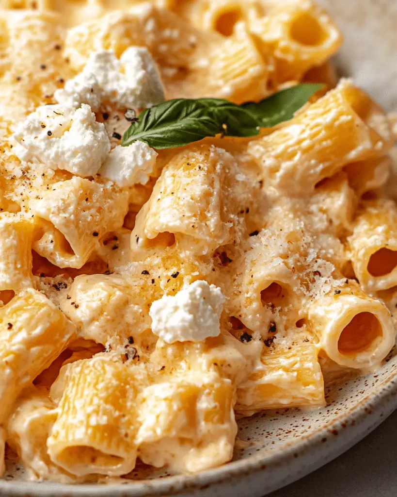 Home » Recipes » Dinners » Creamy Cottage Cheese Pasta
