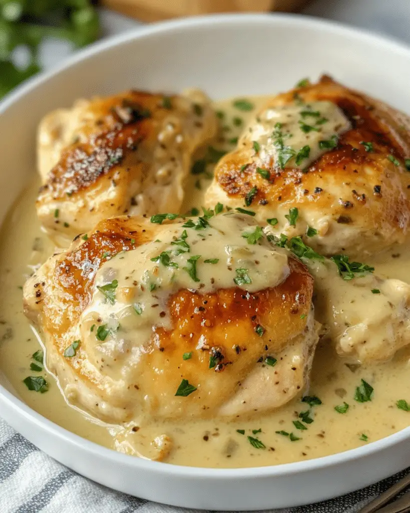 Home » Recipes » Dinners » Creamy Dijon Chicken