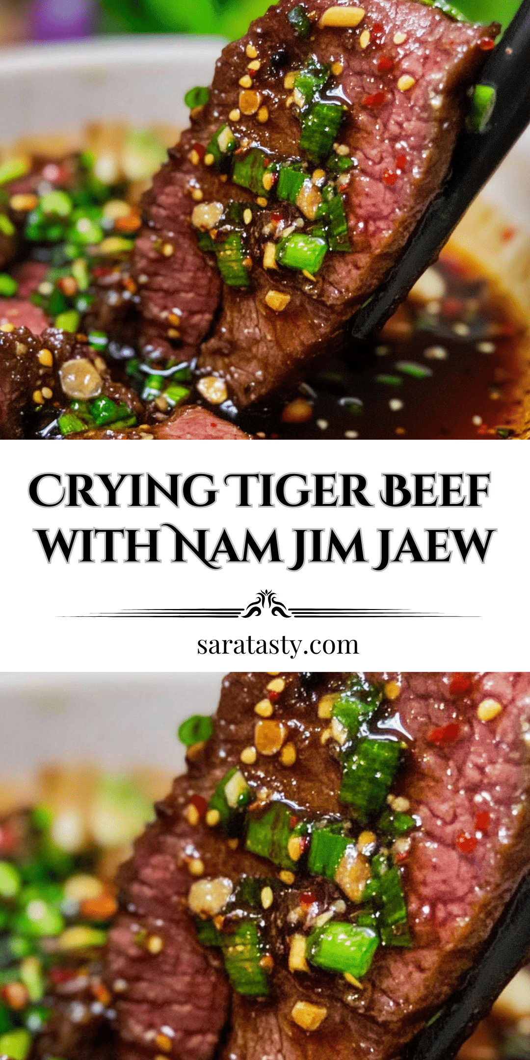 Home » Recipes » Dinners » Crying Tiger Beef with Nam Jim Jaew