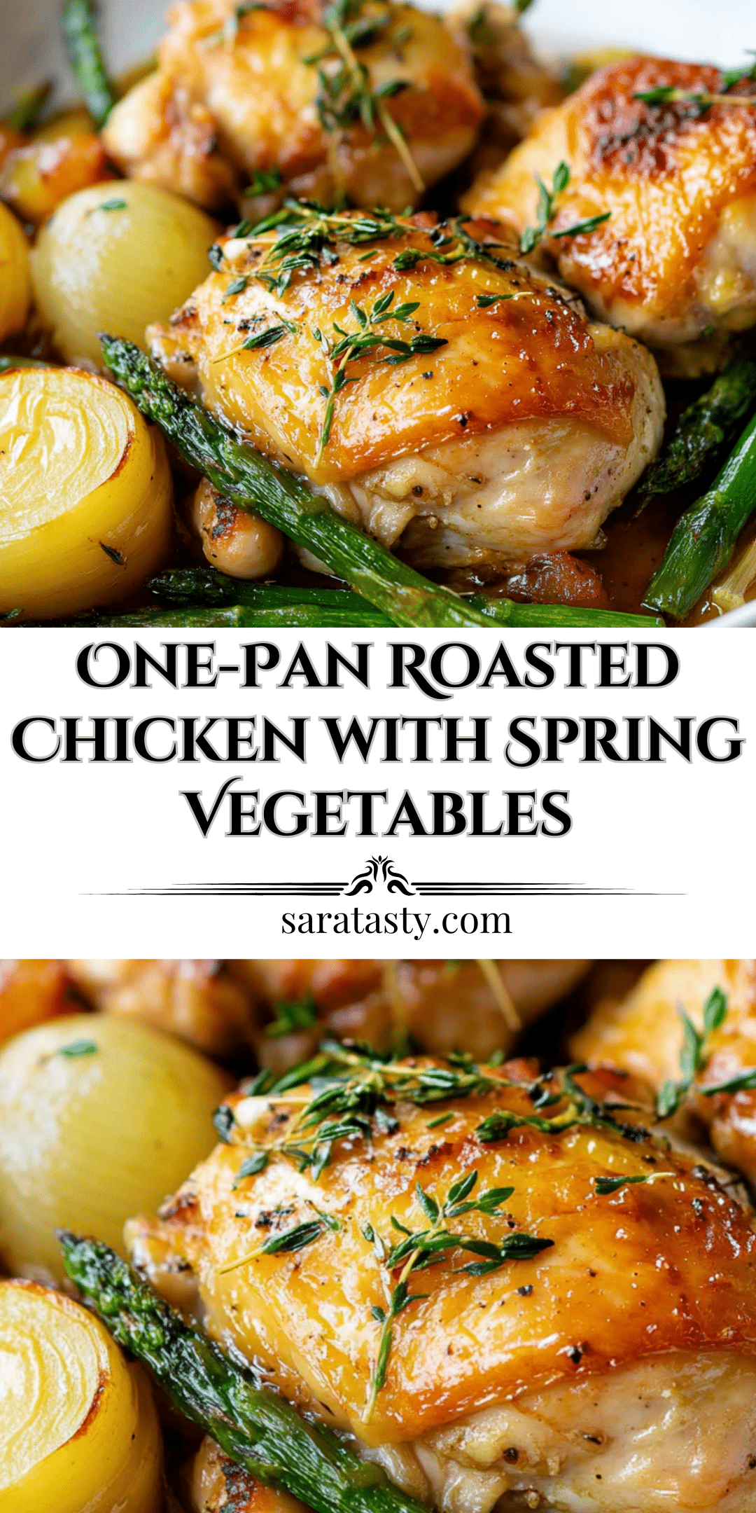 Home » Recipes » Dinners » One-Pan Roasted Chicken with Spring Vegetables
