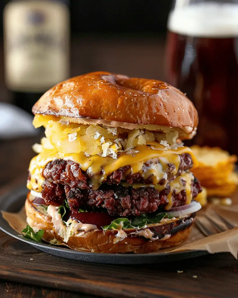 Home » Recipes » Main Courses » Corned Beef Burgers with Irish Cheddar ...