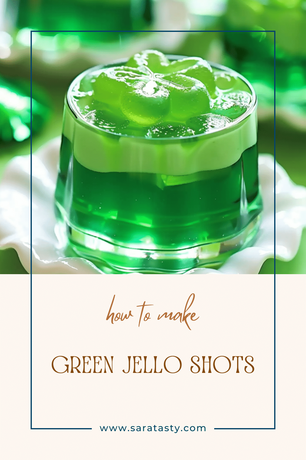 Home » Recipes » Desserts » Green Jello Shots