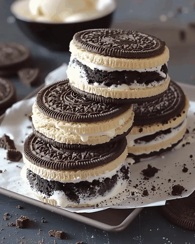Home » Recipes » Desserts » Oreo Ice Cream Sandwiches