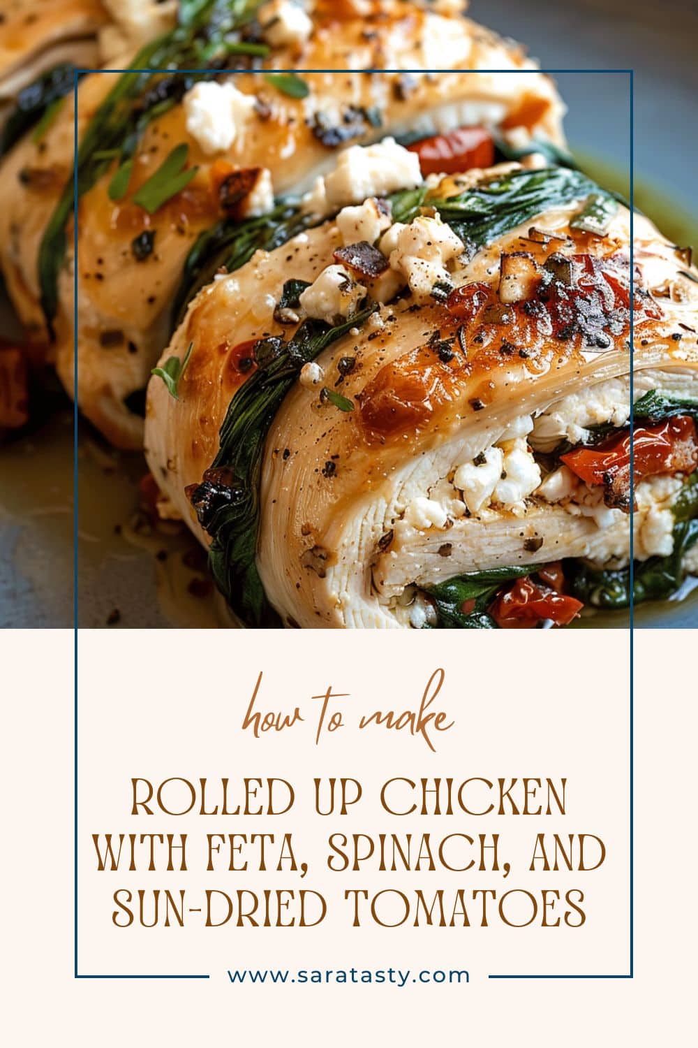 Home » Recipes » Dinners » Rolled Up Chicken with Feta, Spinach, and ...