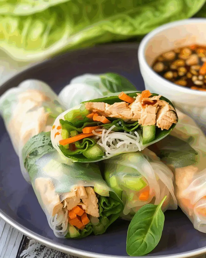 Home » Recipes » Appetizers » Chicken Spring Rolls