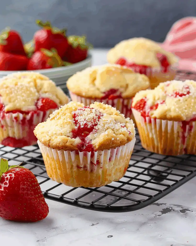 Home » Recipes » Breakfasts » Strawberry Muffin Recipe