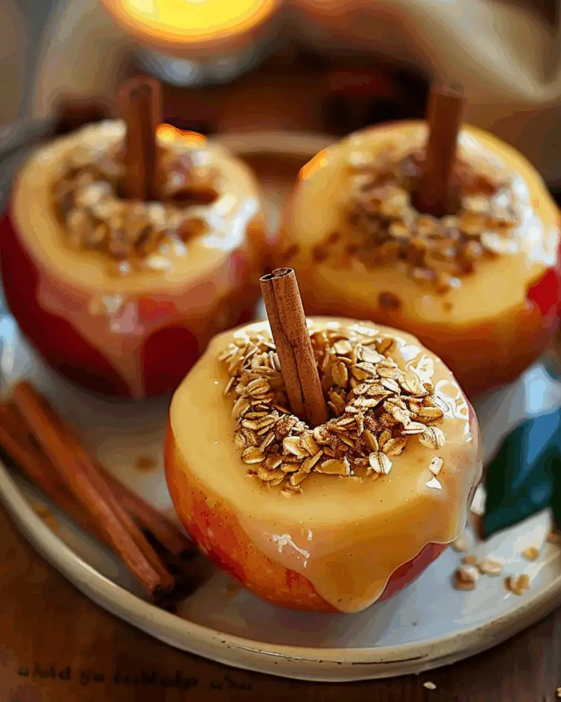 Home » Recipes » Desserts » Cinnamon Oatmeal Stuffed Apples with ...