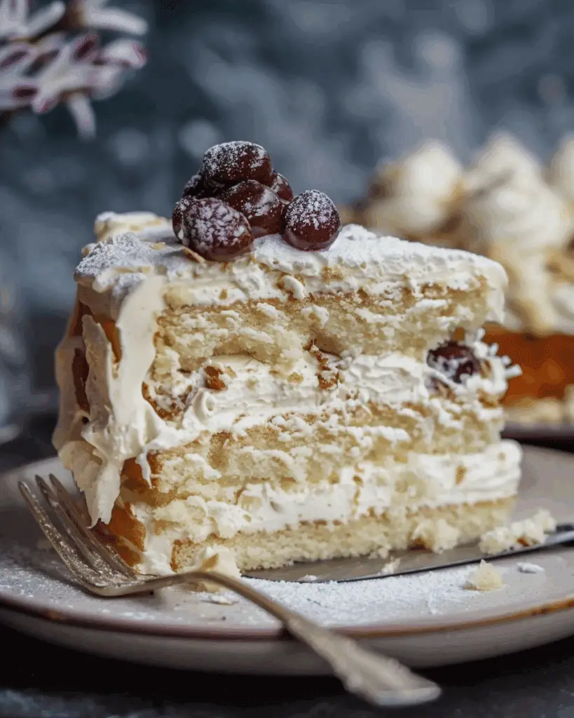 Home » Recipes » Desserts » Kiev Cake – Hazelnut Meringue, Cherry ...