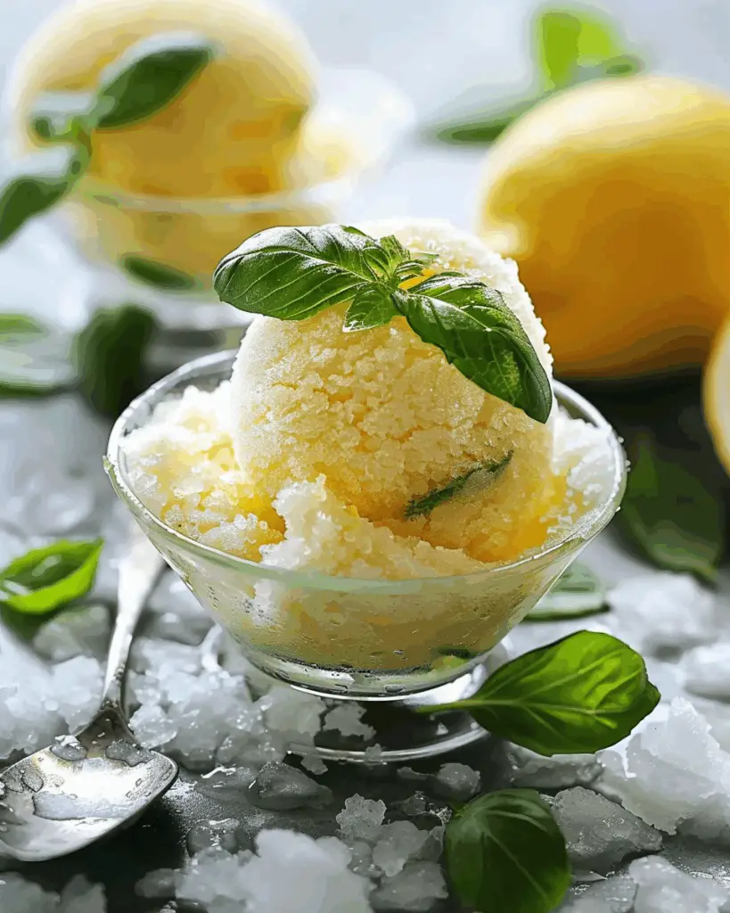 Home » Recipes » Desserts » Lemon and Basil Granita: An Amazing ...
